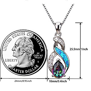 Hermosa Jewelry Sets Australian Created Opal Necklace Earrings Mother's Day Gifts Jewelry for Mom (JS9)