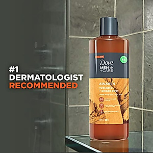 DOVE MEN + CARE Face + Body Wash For Men Awaken Turmeric + Ginger Root 18 oz 4 Count