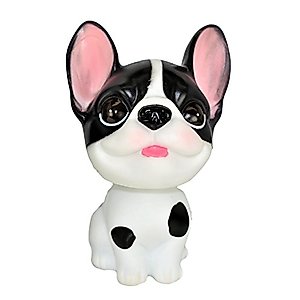 PVC Bobble Head Bulldog Mini Figure Car Dashboard Office Home Accessories Ultra Detail Doll