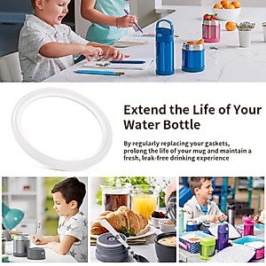 Hasanbar Replacement Gaskets Compatible with Thermos Stainless King Food Jar 16 and 24 Ounce, Silicone Seals Ring Ensures Containers a Leak-Proof Seal, O-Rings with No Phthalate/Latex/BPA - 4 Pack