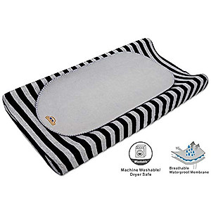 BlueSnail Waterproof Changing Pad Liners 3 Count (14"X26.5", Gray) Bassinet Pad Liner