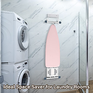Alpinista Ironing Board Hanger Iron Board Wall Mount for Laundry Rooms, White