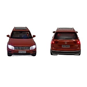 GRARRO 1:32 for Volkswagen Tiguan L SUV Alloy Car Mold Die-Casting Metal Toy Car Model Simulation Sound and Light Collection Children's Gift Scale Model (Color : White)