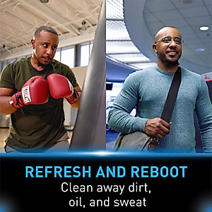 Medline Ignite Mens Body Wet Wipes, Extra Thick 8" x 8" Shower Wipes, Energizing Scent, 10 count