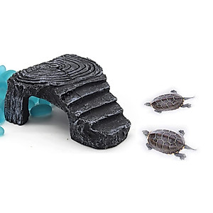 Saim Turtle Basking Platform, Aquarium Decor Basking Platform Ramp for Turtles