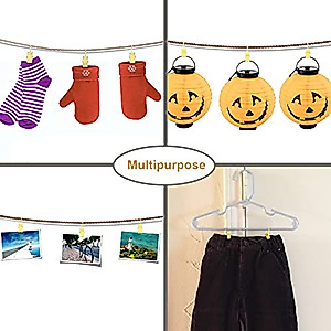 Coideal Small Curtain Clips Gold - 100 Pack Stainless Steel Curtain Hooks for Hanging Party String Lights Indoor, Art Crafts, Christmas Wedding Decoration (Light Gold)