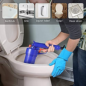 Toilet Plunger, Air Drain Blaster, Pressure Pump Cleaner, High Pressure Plunger Opener Cleaner Pump for Bath Toilets, Bathroom, Shower, Sink, Bathtub, Kitchen Clogged Pipe