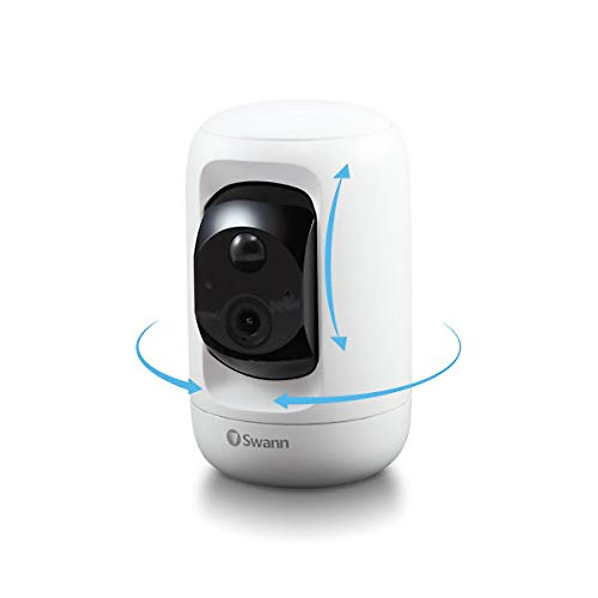 Swann Pan & Tilt Indoor 1080p Full HD Wi-Fi Home Security Camera with 2-Way Talk, Remote Camera Movement, Siren, Heat and Motion Triggered Mobile Alerts, Night Vision, Free Cloud & Local Recording