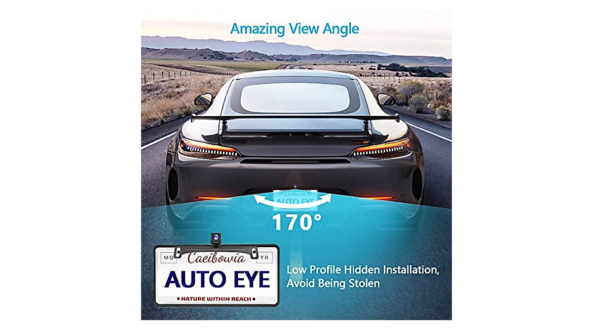 Autoeye 170° HD License Plate Backup Camera | Front & Rear