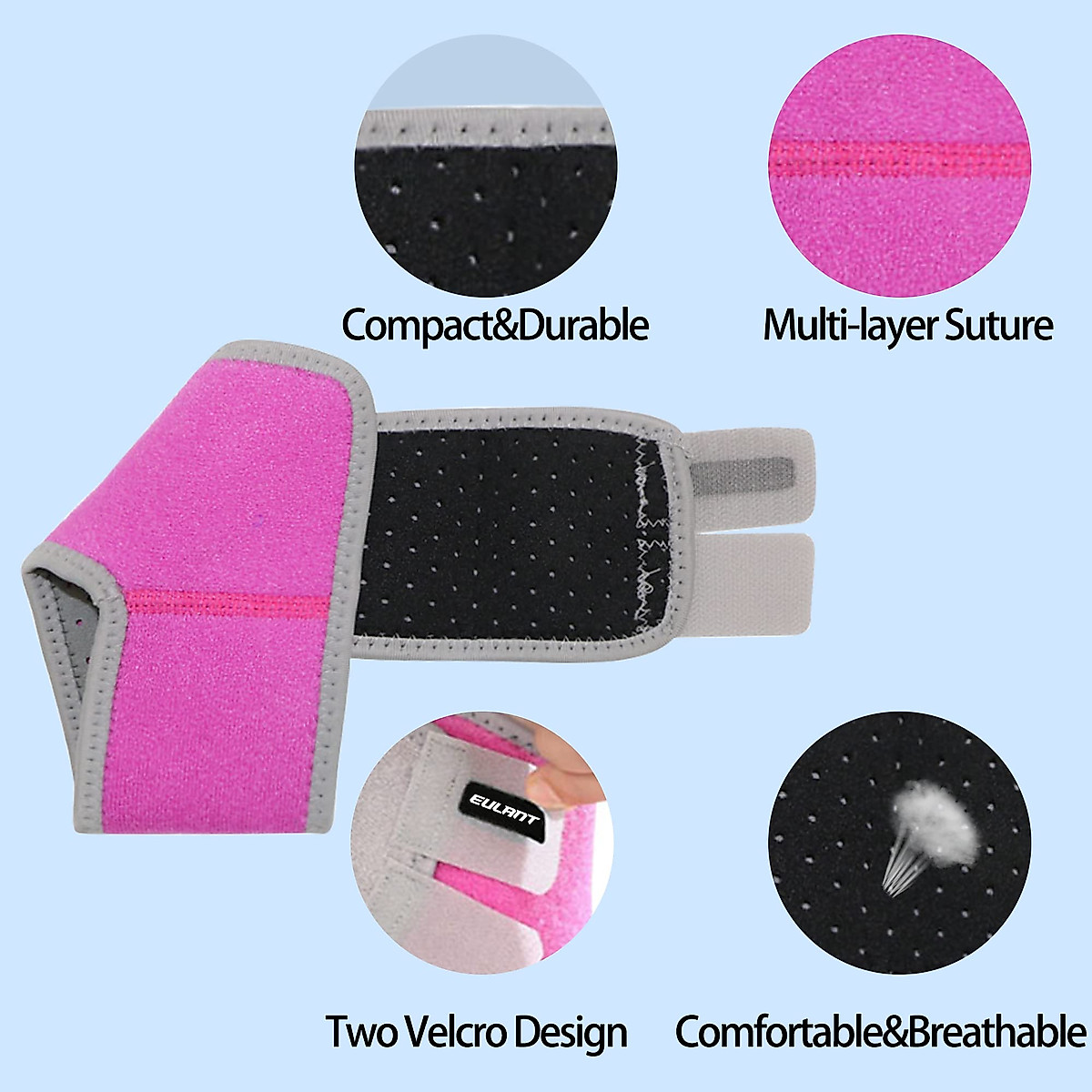 EULANT Kids Ankle Brace 1 Pair, Children Ankle Support, Ankle Compression Sleeve for Foot & Ankle Swelling, Achilles Tendon, Joint Pain, Injury Recovery, for Ice Skating Dance Hiking Running