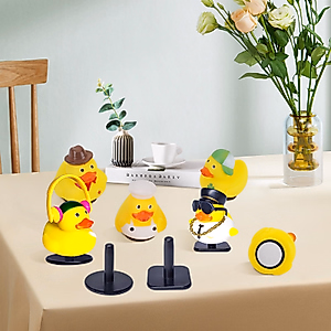 15pcs Duck Plug-Rubber Duck Mount-Plastic Duck Plug Holder for Jeep Dash Rubber Duck Holder for Dispaly Jeep Ducking Gifts(Excluding Rubber Duck) Self Adhesive