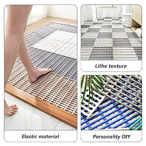 2pcs Carpet Waterproof Bath Mat Hydrophobic Floor Tile Mat PVC
