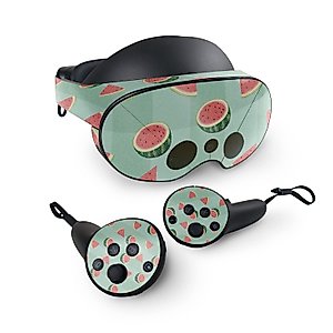 MightySkins Glossy Glitter Skin Compatible with Meta Quest Pro - Watermelon Patch | Protective, Durable High-Gloss Glitter Finish | Easy to Apply, Remove, and Change Styles | Made in The USA