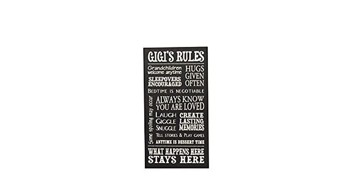 My Word! Gigi's Rules Decorative Sign - Charming Wall Art for Gifting
