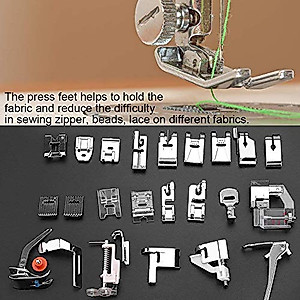 Sewing Machine Presser Foot Feet Kit Set,Fits for Brother, Baby Lock, Singer, Elna, Toyota, New Home, Simplicity, Janome, Kenmore, and White Low Shank Sewing Machine (32pcs)