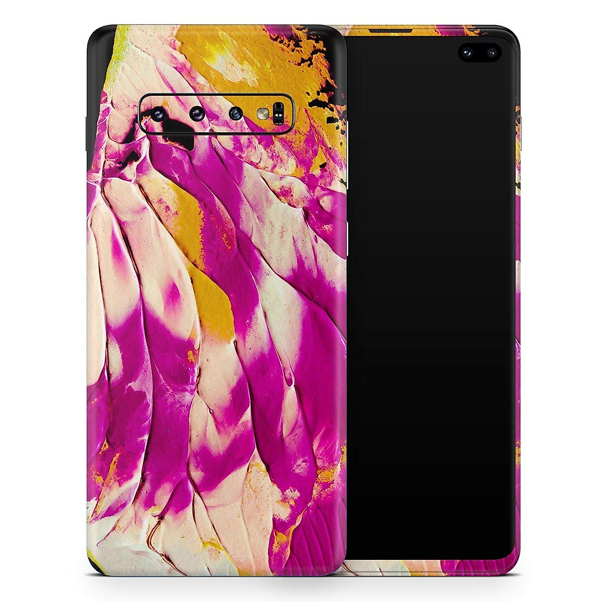 DesignSkinz Liquid Abstract Paint V15 Protective Vinyl Decal Wrap Skin Cover Compatible with The Samsung Galaxy S20 (Screen Trim & Back Glass Skin)