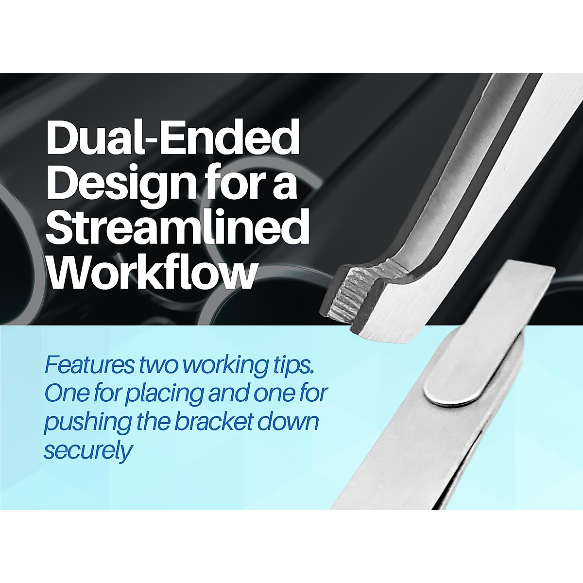 ARTMAN INSTRUMENTS Orthodontic Bracket Placer Tweezers – Self-Holding Bracket Holder Pliers, Stainless Steel, Precision Tool for Orthodontic Procedures, Durable and Autoclavable (Pack of 4)