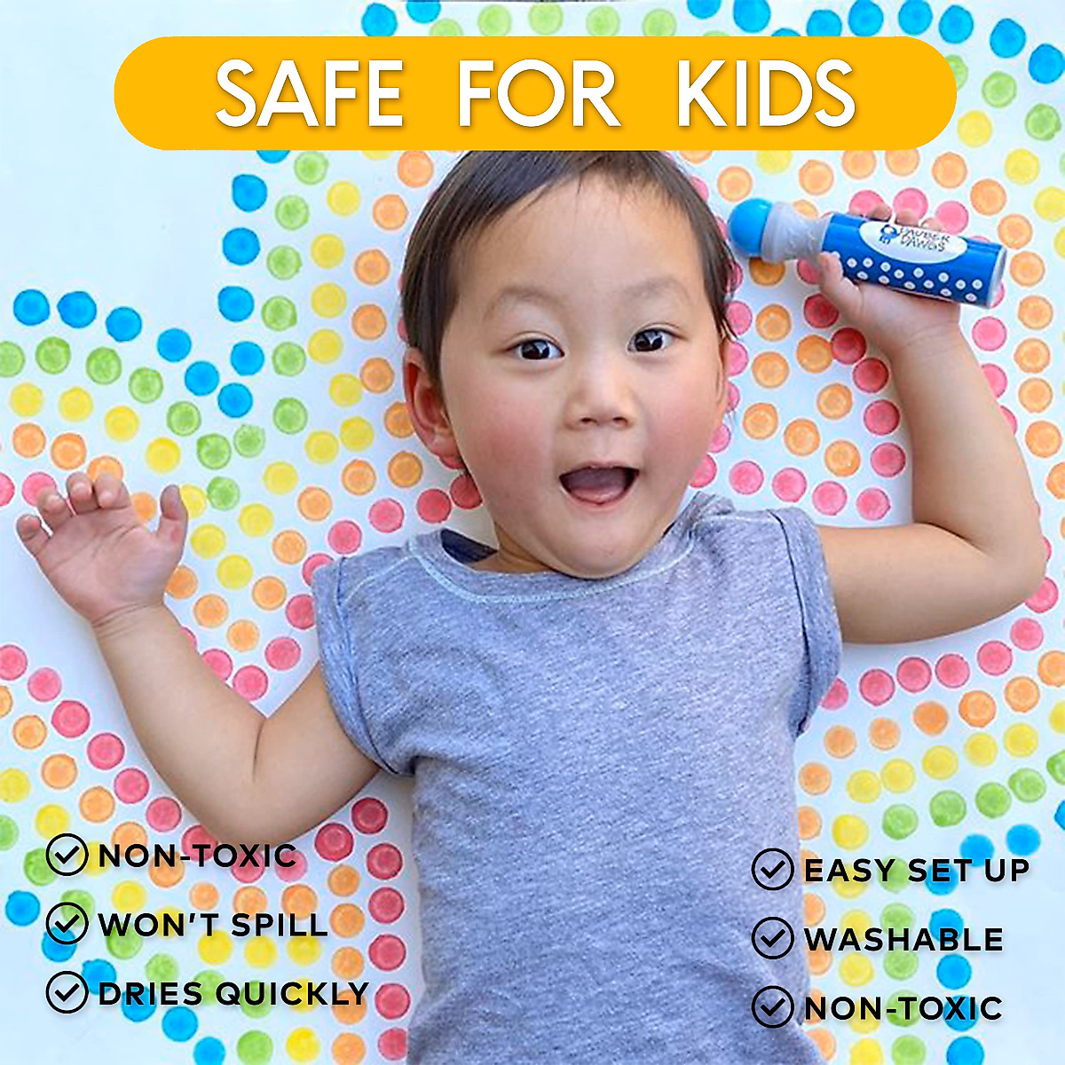 Dauber Dawgs Washable Dot Markers for Toddlers - Bingo Markers for Dot Art w/ PDF Activity Books, Dot Paints Washable for Kids, Bingo Dabbers Dotters & Dobbers, Holiday Gifts Daubers, Dot Painting