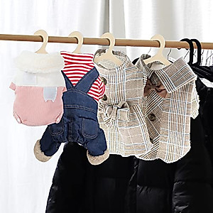 Ipetboom Cat Clothes Hangers, 40 Pcs Cat Clothes Rack Pet Costume Rack Dog Clothes Closet Doll Hangers