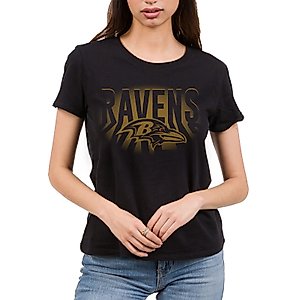 Junk Food Clothing x NFL - Baltimore Ravens - Team Spotlight - Women's Short Sleeve Fan T-Shirt - Size X-Large