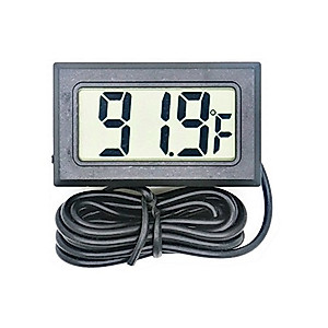 Digital Refrigerator Thermometer LCD Display Thermostat Oven Thermometer Freezer Electronic Temperature Hygrometer with Probe for Vehicle Fish Tank Aquarium Incubators Brooders Climb Pet(Fahrenheit)