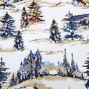 Paseo Road by HiEnd Accents Cabin Bedding Acadia 3 Piece Lodge Duvet Cover Set with Pillow Shams, King Forest Bedding, Cotton Pine Trees Comforter Cover Set, Woodland Nature Western Rustic Bed Set