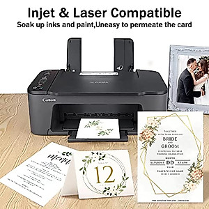 24 Sheets White Cardstock 8.5 x 11 Thick Paper, Goefun 80lb Card Stock Printer Paper for Invitations, Menus, Wedding, DIY Cards