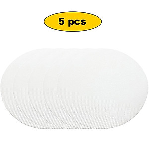 Inchant 5pcs Round Silicone Steamer Mats Non-stick Silicone Dumplings Buns Baking Pastry Dim Sum Mat for Bamboo Steamer