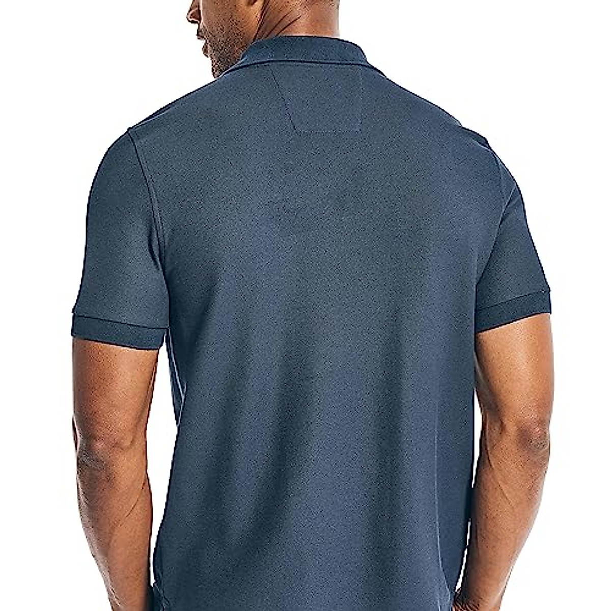 Nautica Men's Short Sleeve Solid Deck Polo Shirt, Navy, X-Large