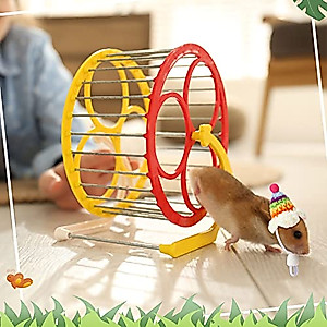 8 Pcs Mini Hamster Hat Hand Knitted Small Animals Hat with Adjustable Strap Frog Bunny Rainbow Carrot Mini Hat Tiny Cute Pet Hat for Small Animals Holiday Party Clothes Costume Accessories Photo Props