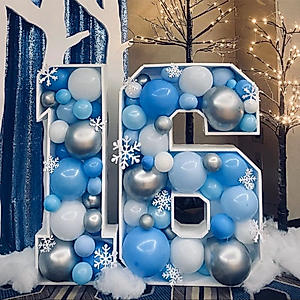 Light Blue Balloons 60pcs 5inch Small Sky Blue Latex Balloon for Balloon Garland Arch Mini 5'' Light Blue Round Balloons for Birthday Party Decoration DIY Gender Reveal Baby Shower