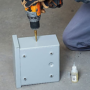 Klein Tools 25950 Step Drill Bit Set, Spiral Double Fluted, Titanium Nitride Coating, 1/4-Inch Impact Shank, Rugged Case, 4-Piece