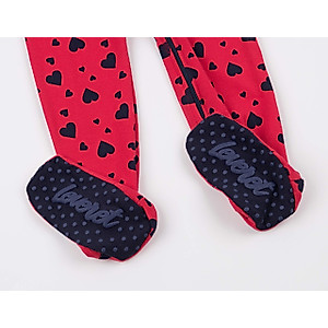 Leveret Kids Pajamas Baby Boys Girls Footed Pajamas Sleeper 100% Cotton (Navy Hearts, Size 12-18 Months)