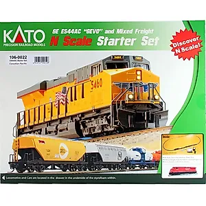 Kato USA, Inc. N ES44AC Freight Train Set, CPR, KAT1060022