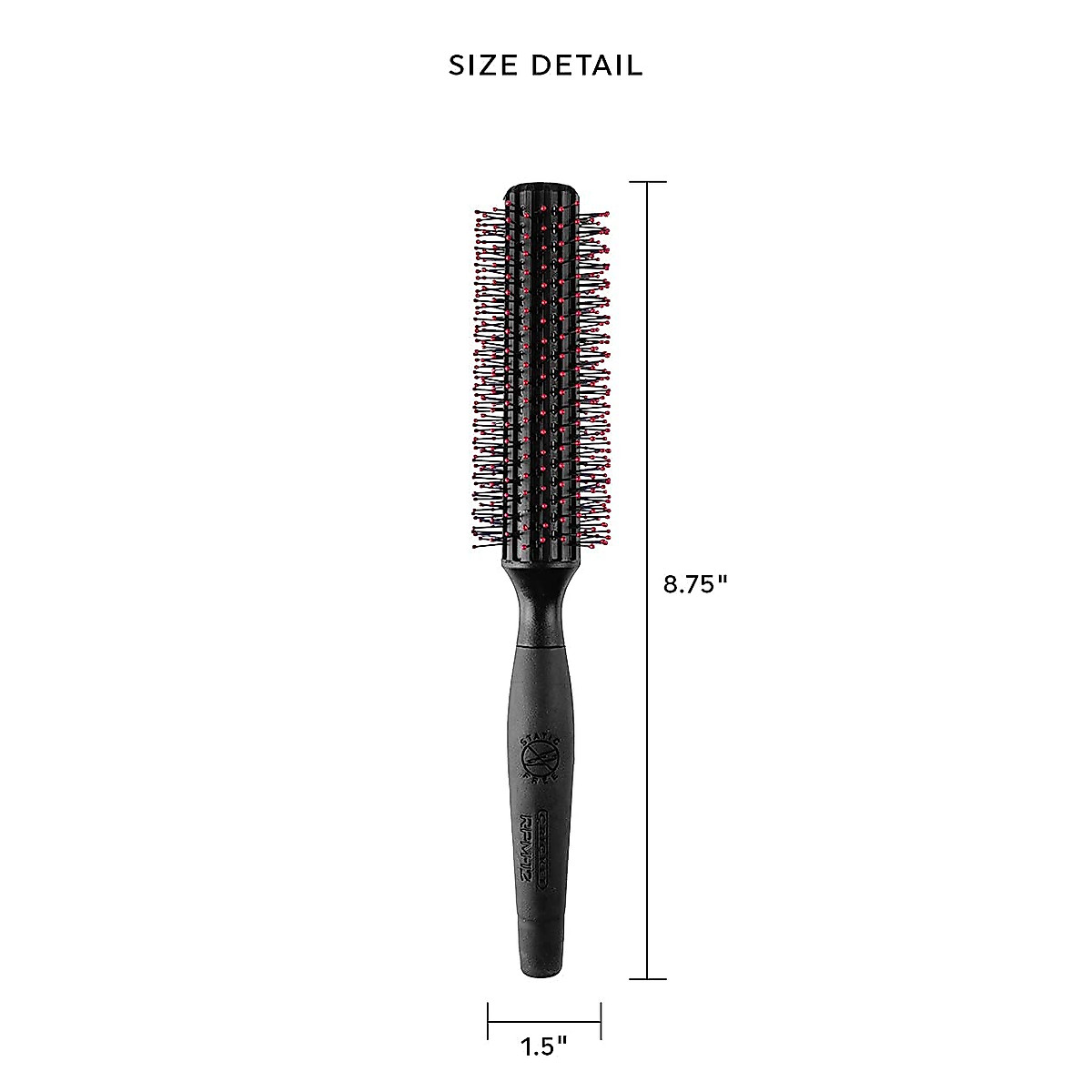 Cricket Static Free RPM 12 Row Round Hair Brush - Curling, Blow Drying, Detangling and Styling Wet or Dry, Suitable for All Hair Types