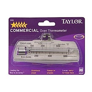 Taylor Oven Thermometer 100 - 600 Deg F 4-7/8" X 2-1/4"2