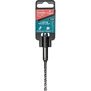 Makita B-60975 3/16" x 4" SDS-Plus Bit, 3-Cutter