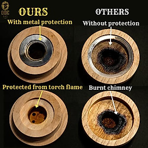 OdeGjs Premium Cocktail Smoker Kit - Includes 4 Wood Chips for Bourbon and Whiskey plus Drink Smoker Accessories Unique Gifts for Men and Women on all Occasions Including Torch No Butane