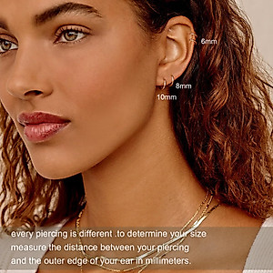 6 Pairs Gold Hoop Earrings Set, Opal/Pearl/Cubic Zirconia Stud Earrings for Sensitive Ears Hypoallergenic Small Huggie Hoop Earrings for Women Flat Back Earrings for Cartilage Helix Multiple Piercing