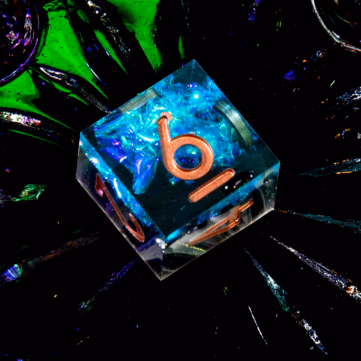 Sharp Edge DND Dice Set Handmade 7 Accessories Dice for Dungeons and Dragons TTRPG Games, Multi-Sided RPG Polyhedral Resin Sharp Edge Dice Roleplaying Games Shadowrun Pathfinder MTG