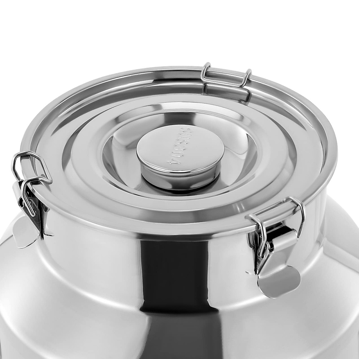 28 Liter Milk Can 304 Stainless Steel Milk Bucket 7.4 Gallon Wine Pail Bucket Heavy Duty Milk Can Tote Jug with Sealed Lid for Milk and Wine Liquid Storage