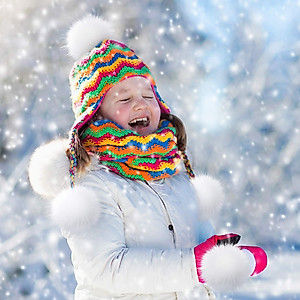 Tatuo 14 Pieces Faux Fur Pom Ball DIY Fur Poms for Hats Keychain Charms Knitting Hat Accessories (White)