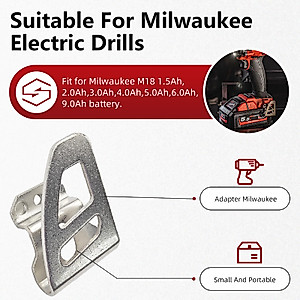 6PCS Belt Clip for Milwaukee, 42702653, Belt Hook Compatible with Milwaukee M18 Tools Hammer Drill Impact Driver Replace for 2604-20, 2604-22, 2604-22CT, 2797-22