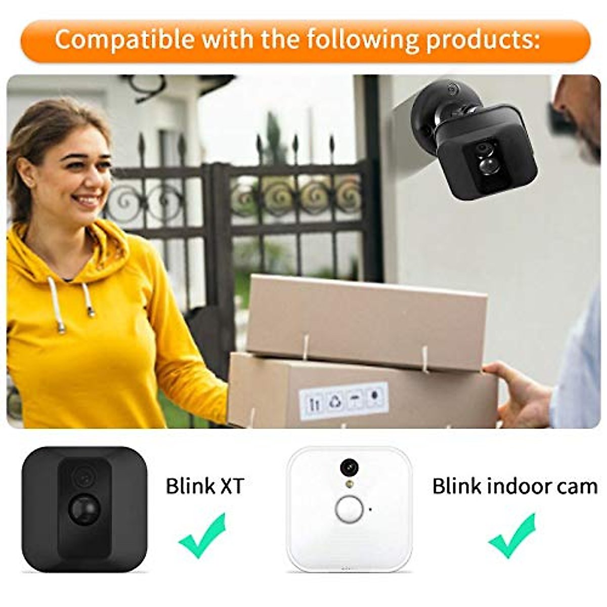 Blink Camera mounts for Blink Home Security Camera Blink Outdoor Indoor Camera Blink XT Blink XT2 Camera 360° Degree Adjustable, Fits Blink Camera Add On Accessories(3 Pack, Black)