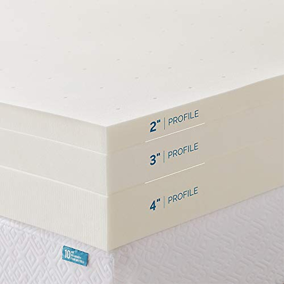 LUCID 3 Inch Ventilated Memory Foam Mattress Topper 3-Year Warranty - King
