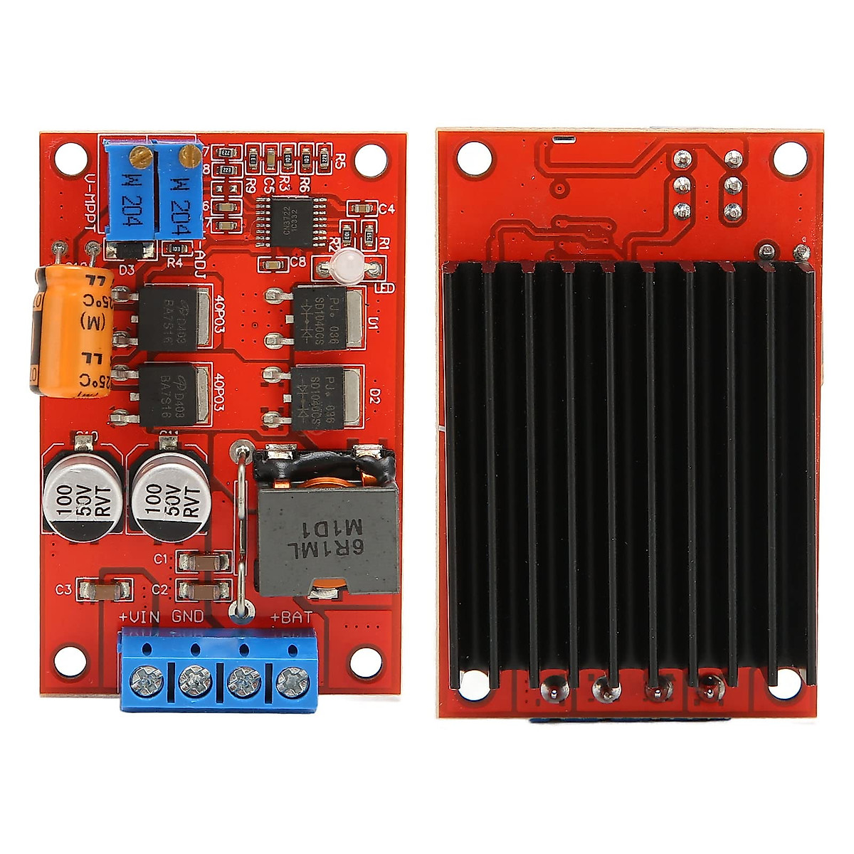 MPPT Solar Panel Controller Module, Solar Charger Module with Reverse Connection Low Power Consumption Battery Charger Module for Lithium Battery, High Power LED