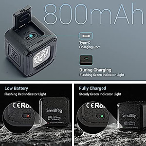 SmallRig RM01 Mini LED Video Light (3 Pack) , Watreproof Portable Lighting Kit with 8 Color Filters, Dimmable Fill Photography Light 5600K CRI95 for Smartphone, Action and DSLR Camera 3469