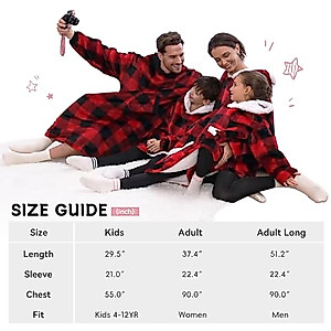Zando Wearable Blanlet Hoodie Oversized Blankets Winter Blacnket Original Blanket Comfy Sweatshirt for Women Cozy Sherpa Blanket Pocket Blanket Christmas Gifts Print Rainbow Adult