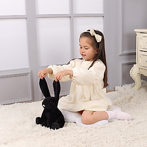 Apricot Lamb Toys Plush Navy Blue Bunny Rabbit Stuffed Animal with Fluffy Soft Ears (Navy Blue Bunny, 8 Inches)