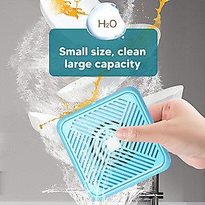 Topyond USB Dishwasher Powered Portable Small Dish Washing Machine,Mini Ultrasonic Efficient Cleaning for Travel and Kitchen Tableware,Blue